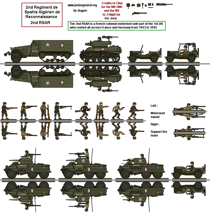 Free French Recon Unit | Paper Miniature