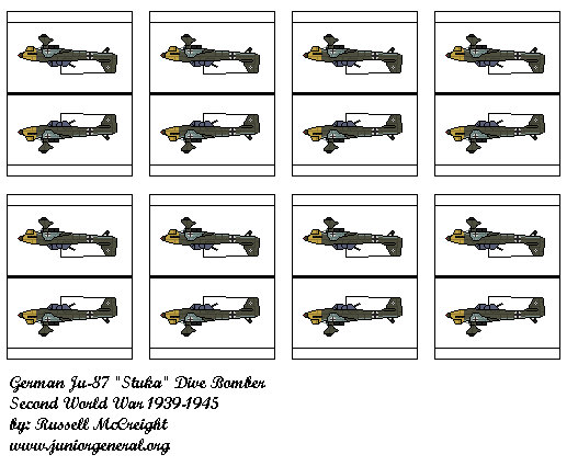 German Ju-87 Stuka Dive Bomber | Paper Miniature