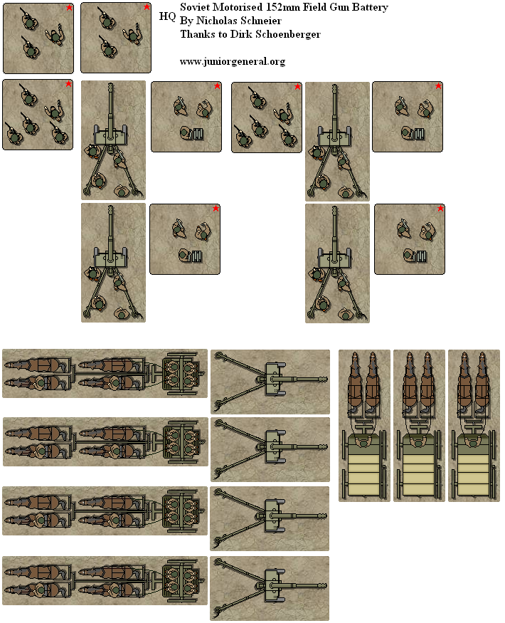 Soviet Motorized Field Gun Battery | Paper Miniature