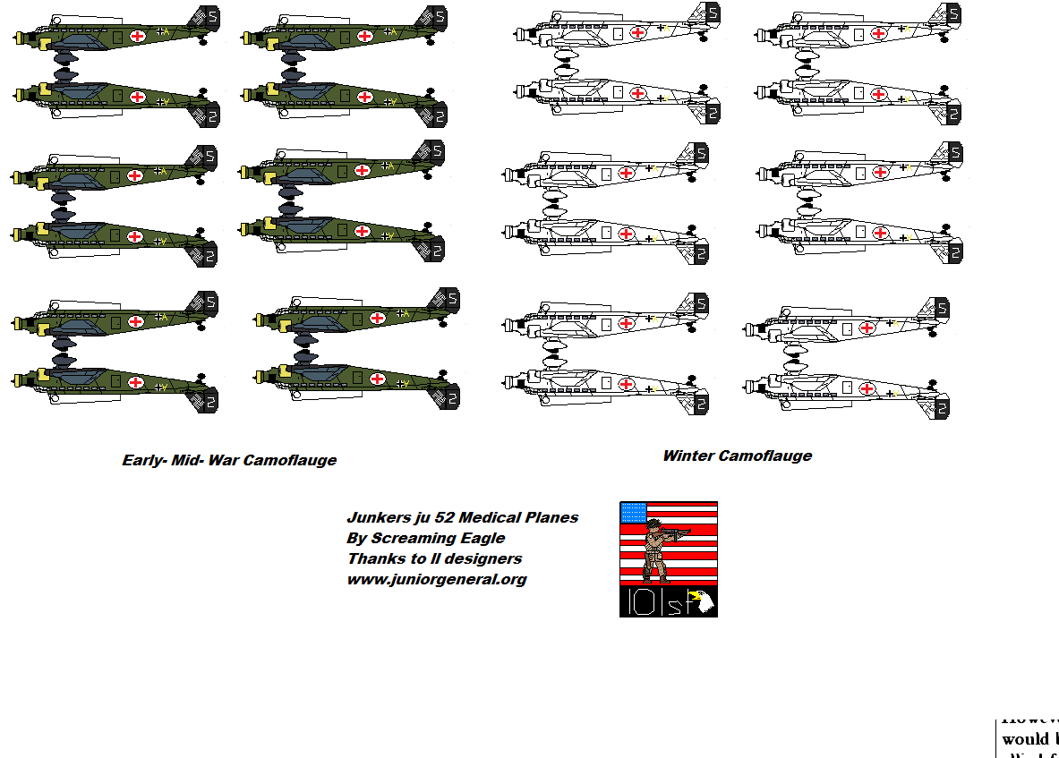 German Ju-52 Medical Planes | Paper Miniature