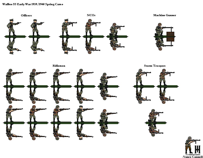 Waffen SS (Spring Camo) | Paper Miniature