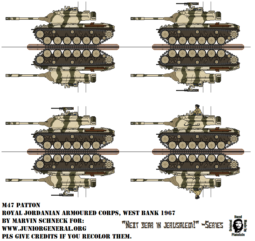 Jordanian M47 Patton Tank | Paper Miniature