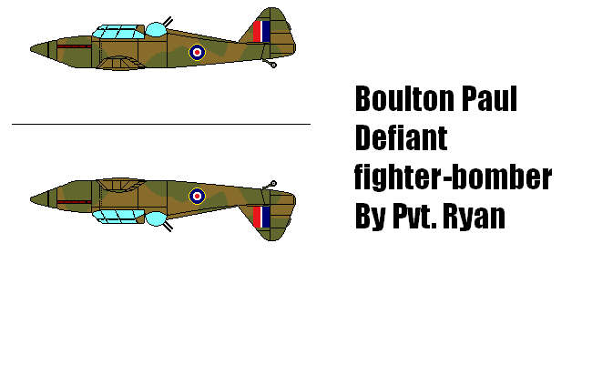 Defiant Fighter Bomber | Paper Miniature