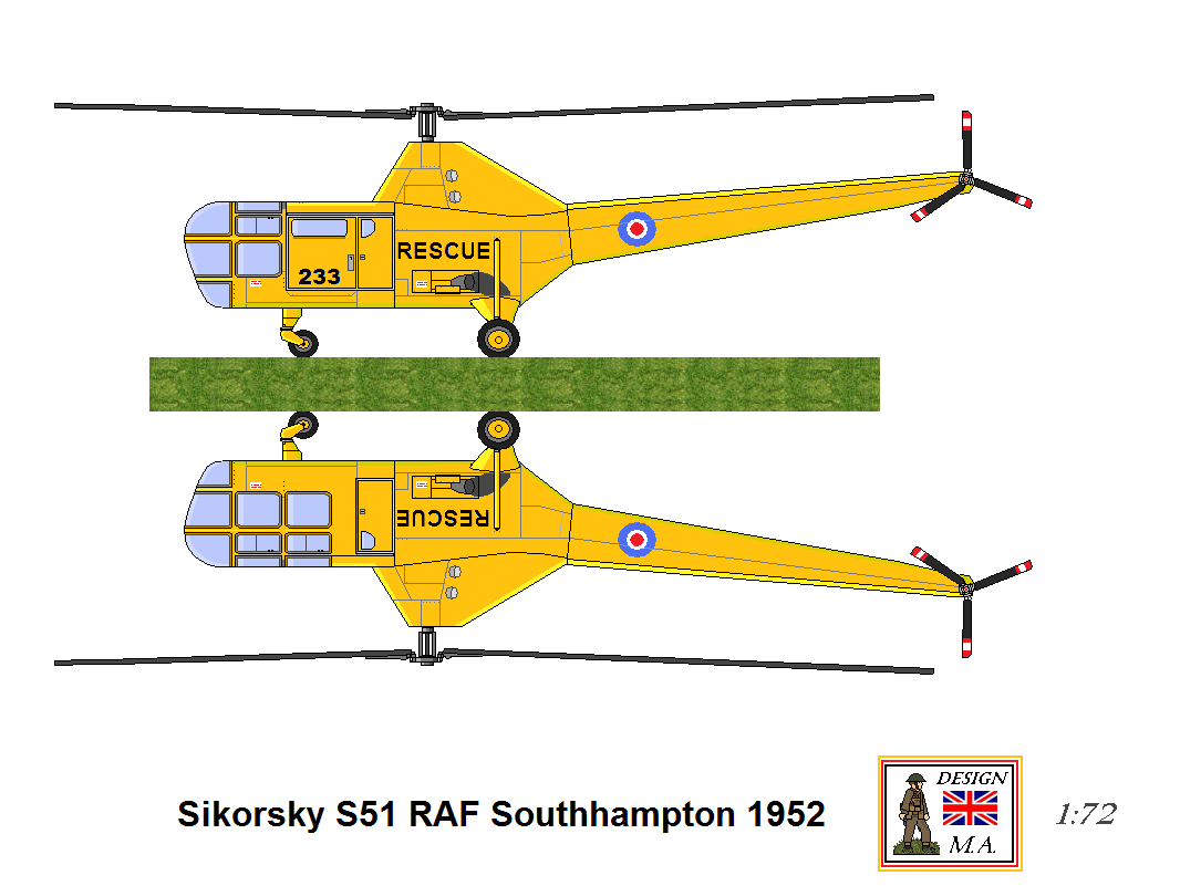 British Sikorsky S51 Helicopter | Paper Miniature