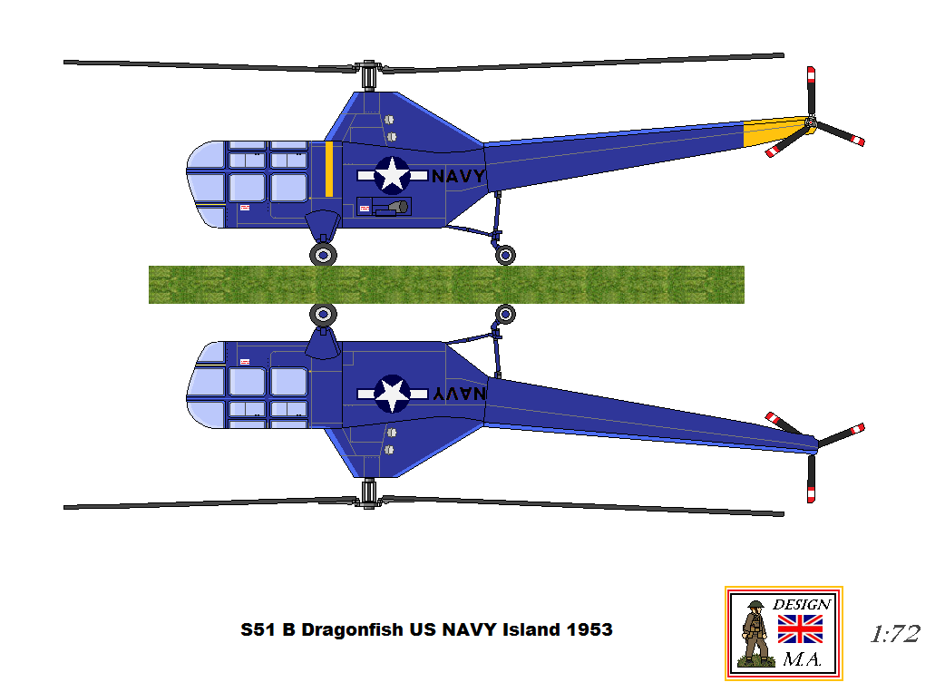 US S51 Dragonfish Helicopter | Paper Miniature
