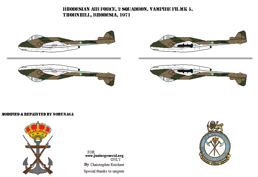 Rhodesian Vampire FB Mk 5 | Paper Miniature