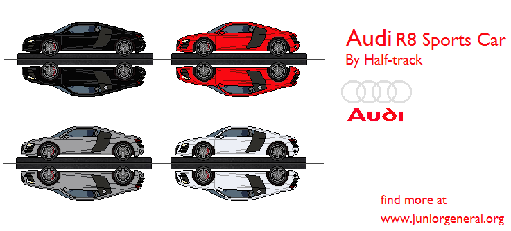 Audi R8 Sports Cars | Paper Miniature