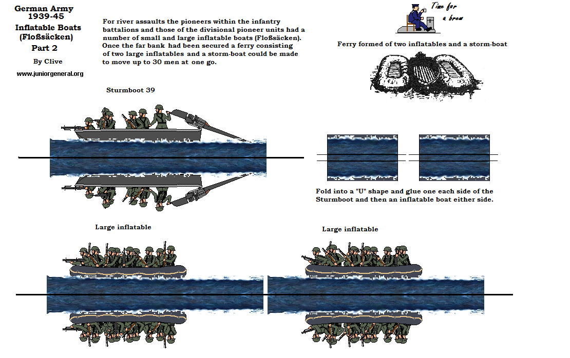 German Inflatable Boats | Paper Miniature