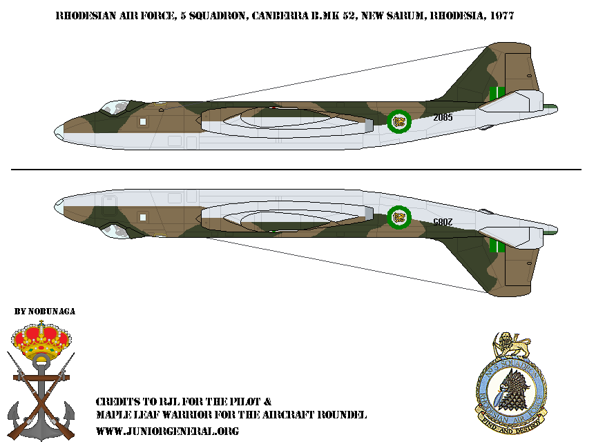 Rhodesian Canberra B. Mk 52 | Paper Miniature