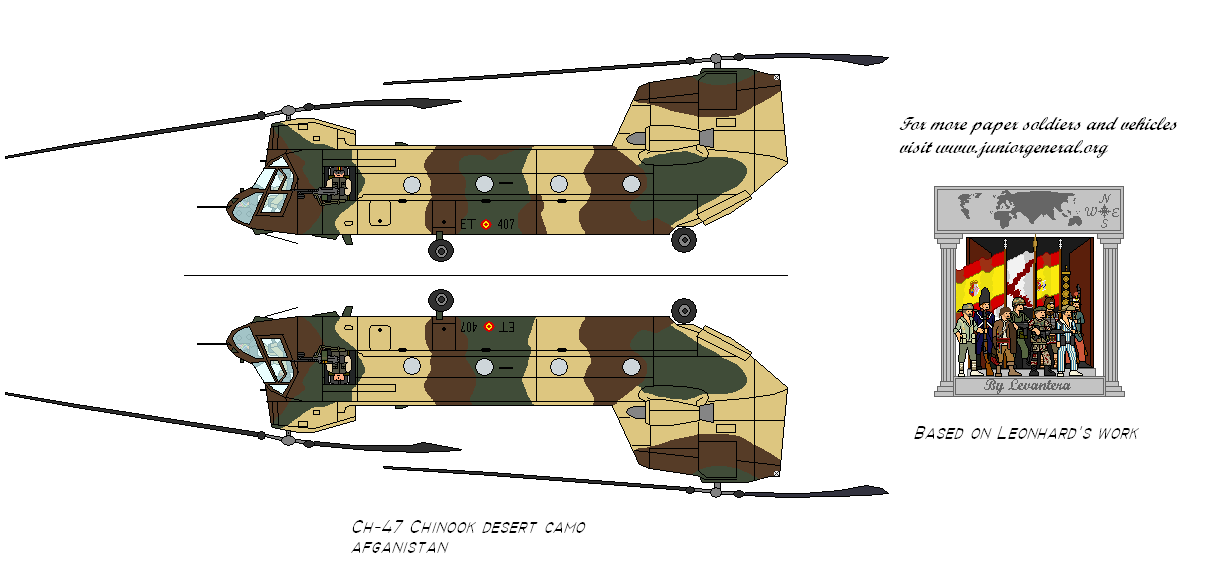 Spanish CH-47 Chinook | Paper Miniature