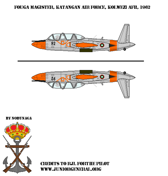 Congo Fouga Magister | Paper Miniature
