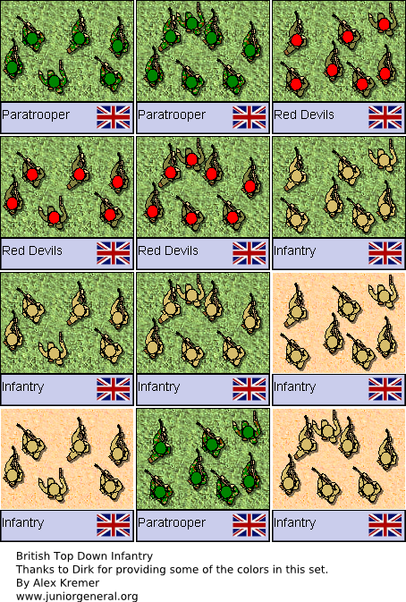 Top Down British Infantry | Paper Miniature