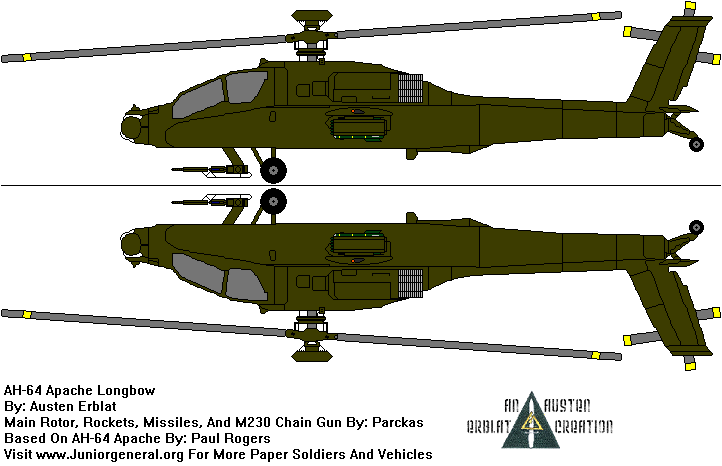 AH-64 Apache Longbow Helicopter | Paper Miniature