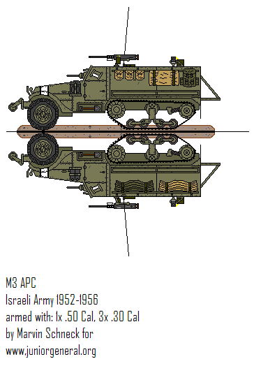 Israeli M3 APC (1952-1956) | Paper Miniature