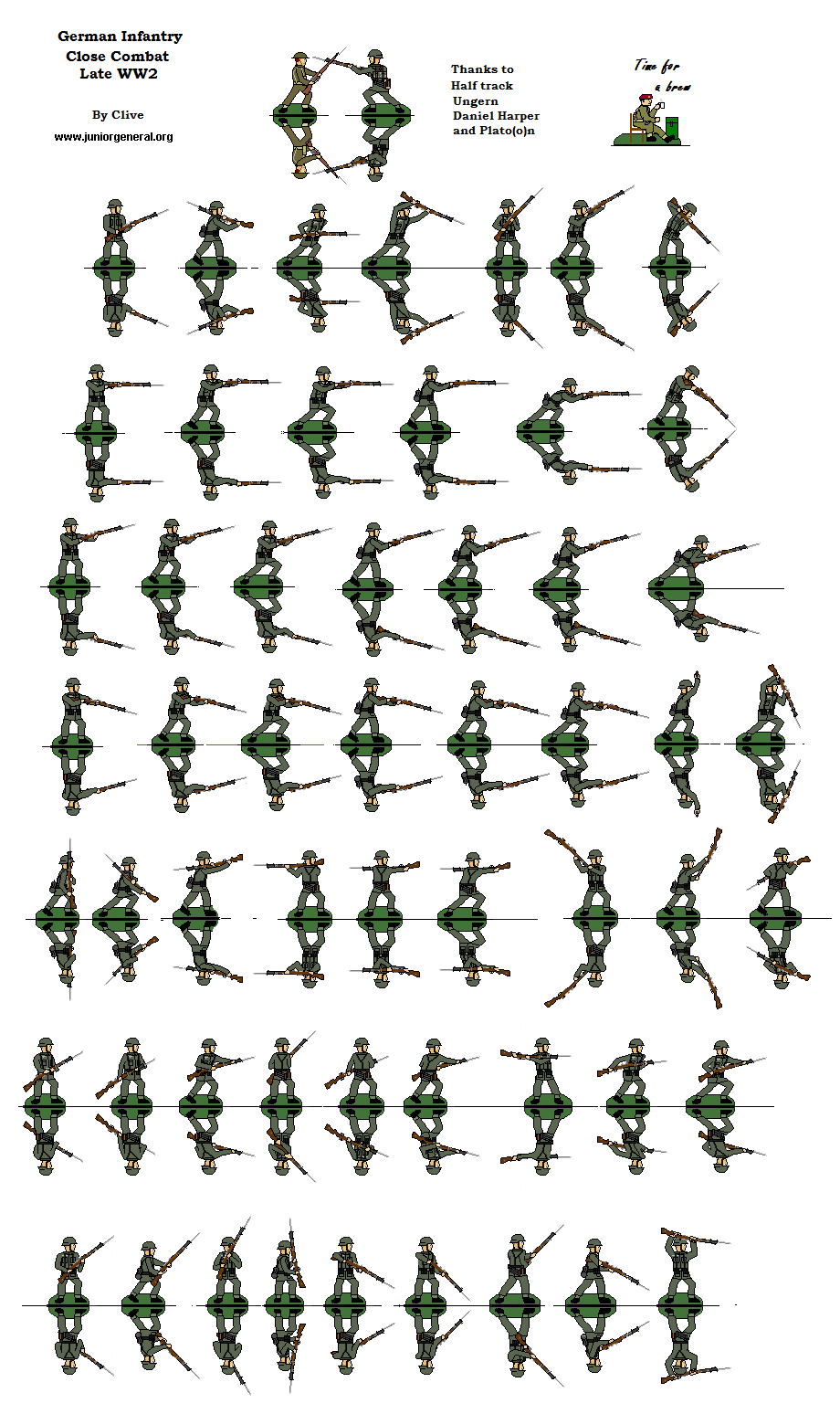 Infantry (Close Combat) | Paper Miniature