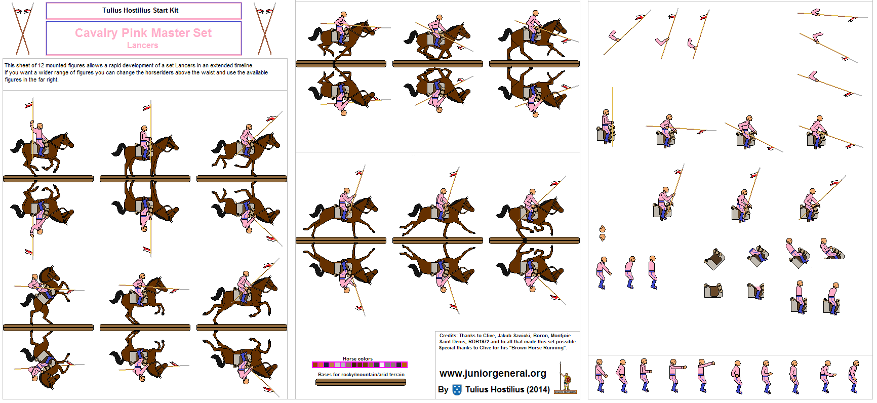 Cavalry Lancers Master Set | Paper Miniature