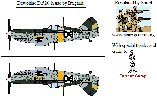 Bulgarian Dewoitine D520 | Paper Miniature