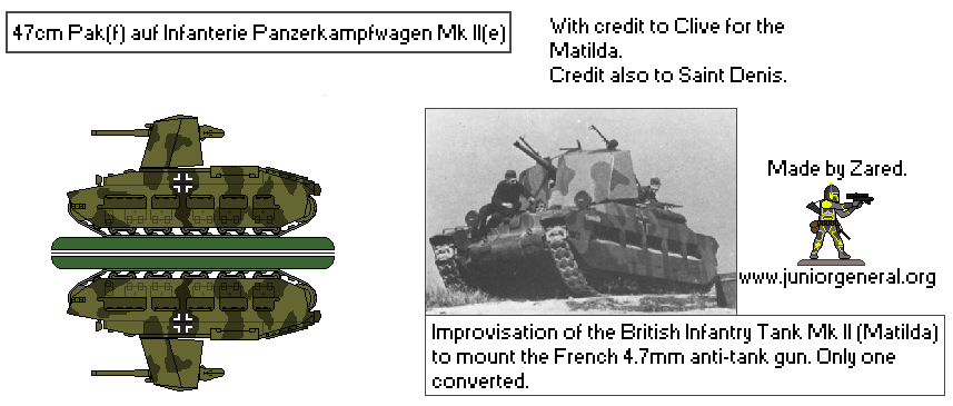 47mm Pak auf Infanterie Mk II | Paper Miniature