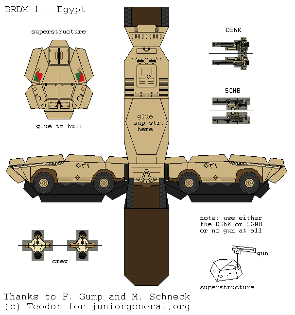 Egypt BRDM-1 (3D Fold Up) | Paper Miniature