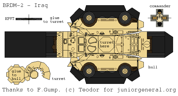 Iraq BRDM-2 (3D Fold Up) | Paper Miniature