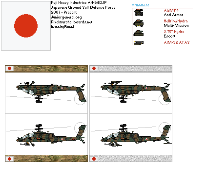 Japanese AH-64DJP Helicopter | Paper Miniature