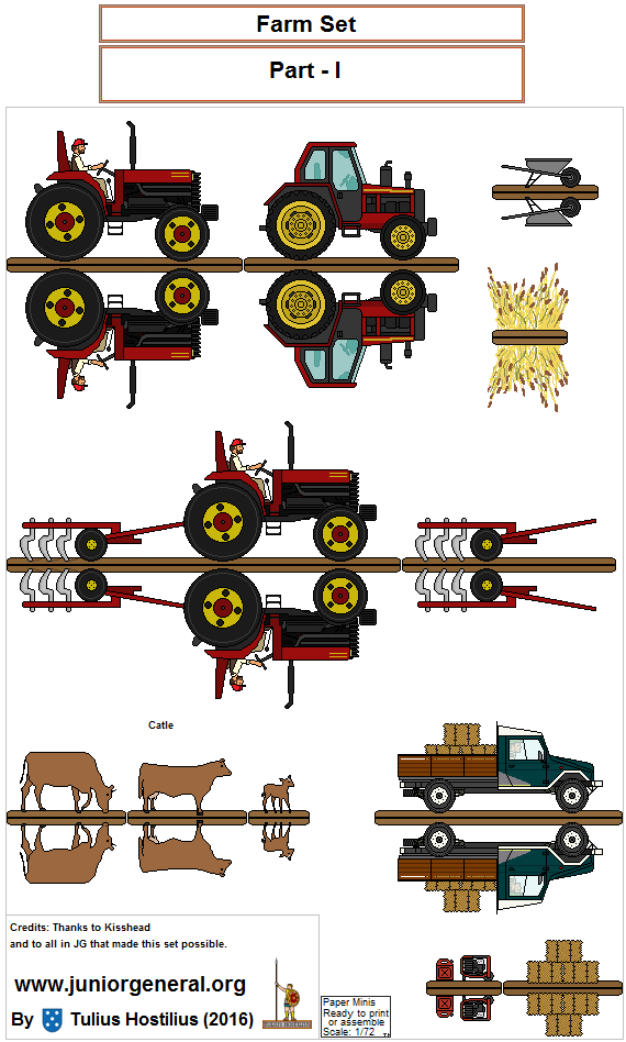 Farm Set | Paper Miniature