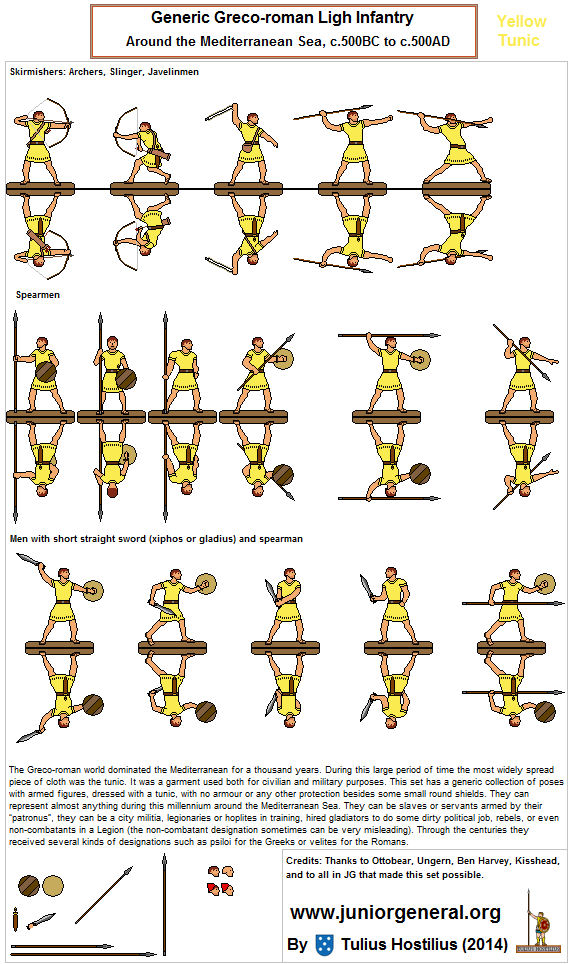 Greco-Roman Light Infantry | Paper Miniature